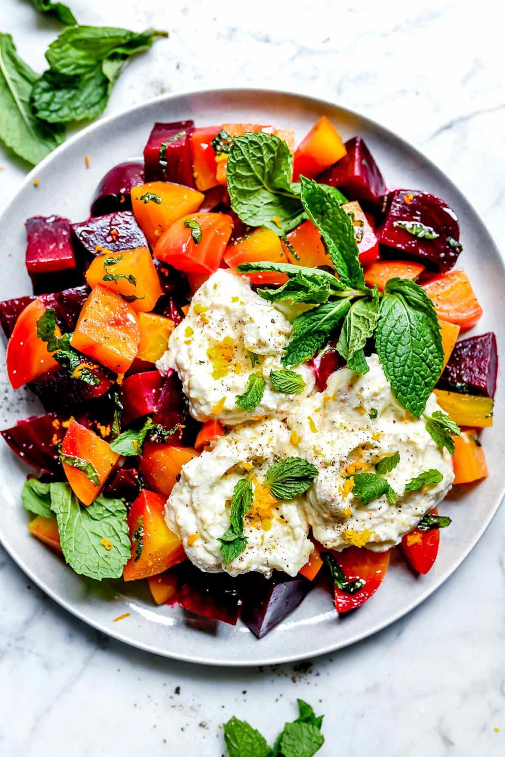 Roasted Beet Salad With Ricotta